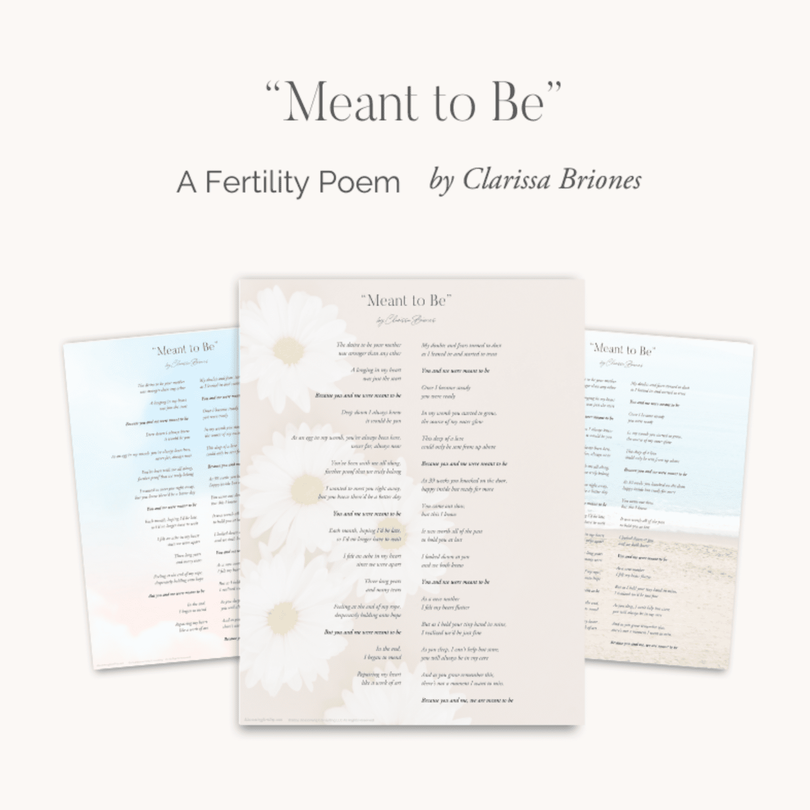 A Poem For My Daughter | blossomingfertility.com