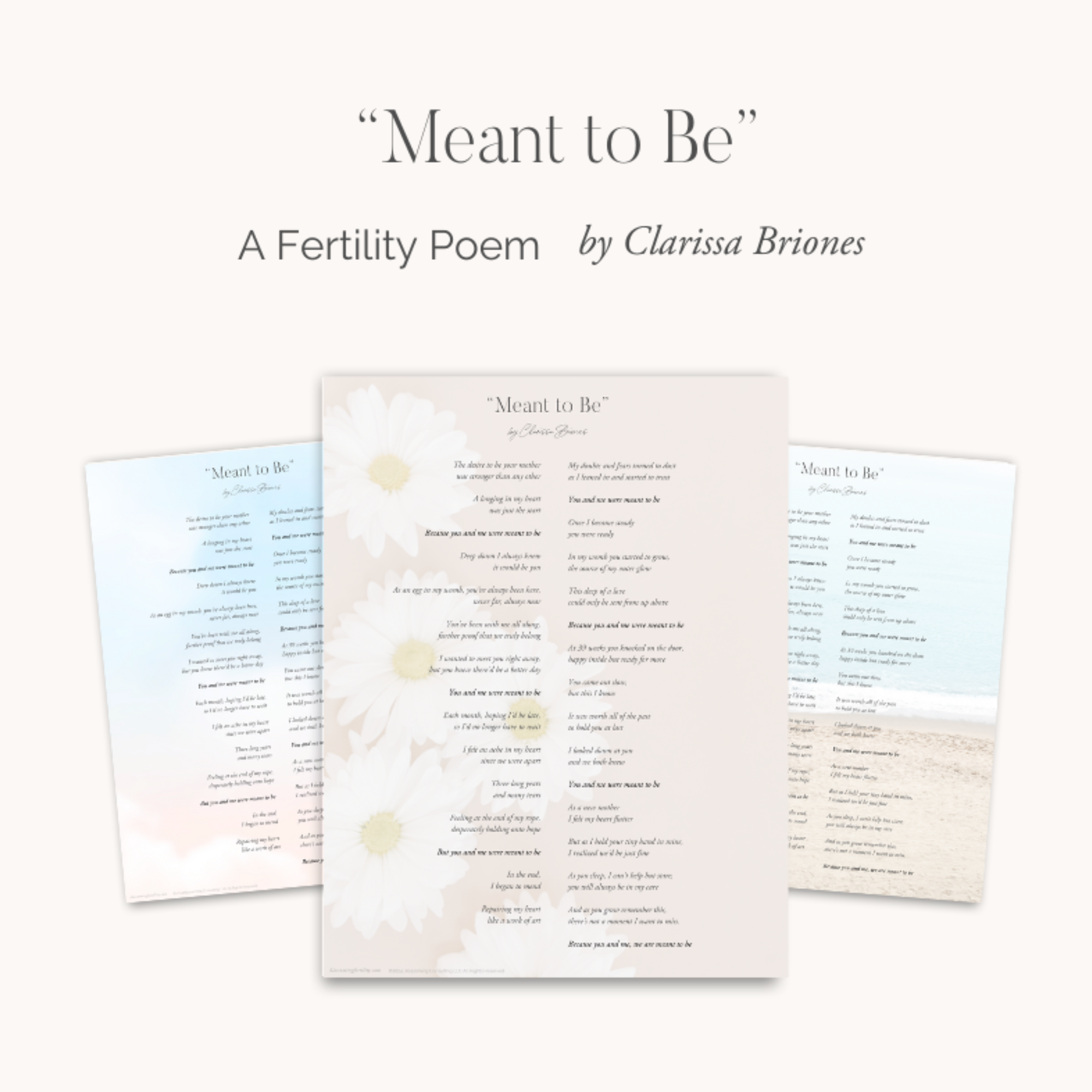 A Poem For My Daughter | blossomingfertility.com